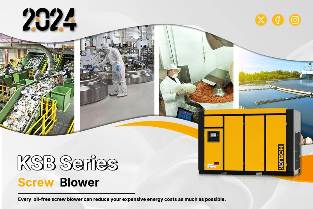 KSB Series Oil Free Screw Air Blower - Kotech Compressor