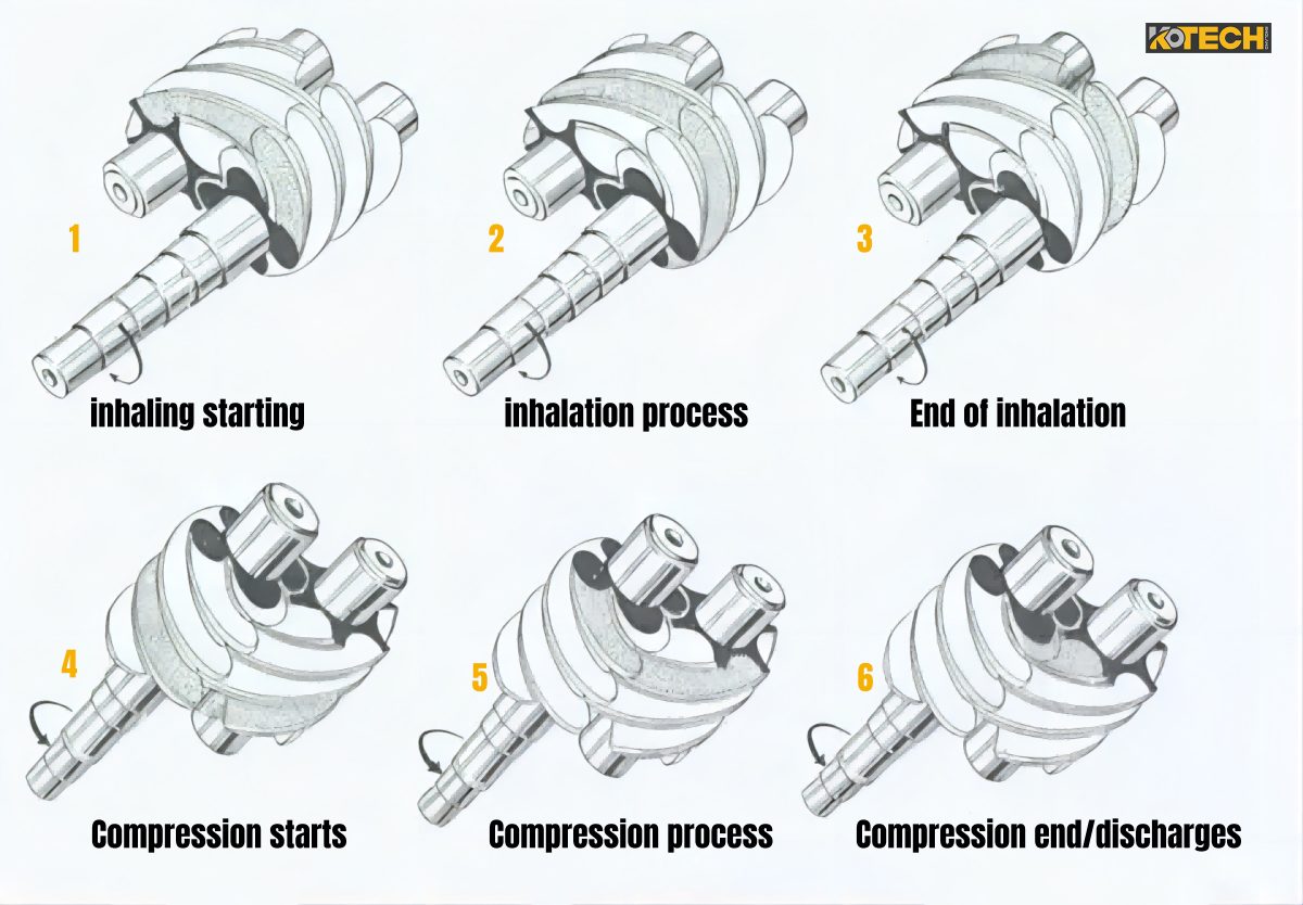 How Do Rotary Screw Air Compressors Work Diagram? - Kotech Compressor