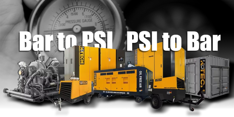Bar를 Psi로 변환 - Kotech 압축기